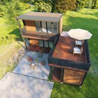 China ISO9001 20ft Portable Modular Wooden Garden House Coffee Shop for sale