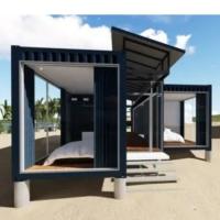 China CNAS 40 Feet Flat Pack Shipping Container Modular House For Holiday Camping for sale