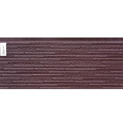 China 16mm 3D Corrugated Pattern Outdoor Cladding Decorative Siding Polystyrene PU Sandwich Panels for sale
