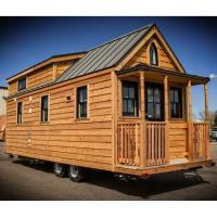 China 2 Bedrooms Prefabricated Trailer Mobile Light Steel Wooden Tiny House On Wheels for sale