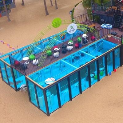 China 20ft 40ft Above Ground Prefab Shipping Container Swimming Pool for sale