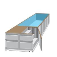 China 20ft 40ft Outdoor Above Ground Mobile Prefab Shipping Container Swimming Pool for sale