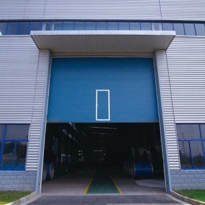 China 380V 50mm Polyurethane Foam Automatic Security Overhead Factory Roller Door for sale