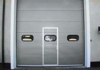 China Automatic Sectional Industrial Garage Door 0.75KW With Pedestrian High Speed for sale