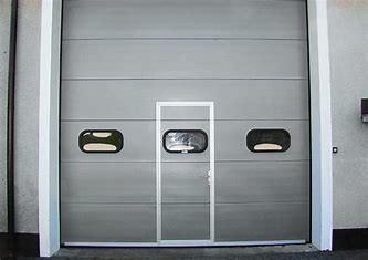China Automatic Sectional Industrial Garage Door 0.75KW With Pedestrian High Speed for sale
