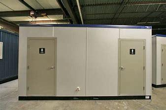 China Small Prefabricated Modular Toilets Bathroom For Pubic PU Sandwich Panel for sale