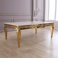China Modern 20 - 40mm Luxury Marble Dining Table 12 Seat 96x48x30inch for sale