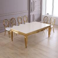 China Modern 20 - 40mm Luxury Marble Dining Table 12 Seat 96x48x30inch for sale