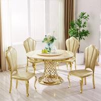 China 51x30inch Minimalist Round Dining Table 6 Seater Dining Table And Chairs for sale