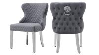 China Europe 0.16CBM SS Dining Chairs Modern Fabric Sponge Filler for sale