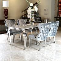 China Europe 0.16CBM SS Dining Chairs Modern Fabric Sponge Filler for sale