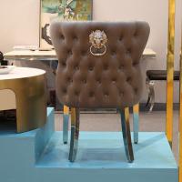 China Europe 0.16CBM SS Dining Chairs Modern Fabric Sponge Filler for sale
