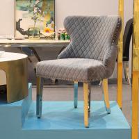 China Europe 0.16CBM SS Dining Chairs Modern Fabric Sponge Filler for sale