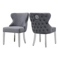 China Europe 0.16CBM SS Dining Chairs Modern Fabric Sponge Filler for sale