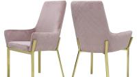 China NO Folded OEM Velvet Dining Room Chairs Stainless Steel Metal Legs Dining Chairs for sale