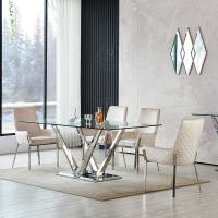 China NO Folded OEM Velvet Dining Room Chairs Stainless Steel Metal Legs Dining Chairs for sale