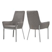 China NO Folded OEM Velvet Dining Room Chairs Stainless Steel Metal Legs Dining Chairs for sale