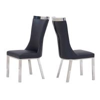 China Luxury Chrome SS Dining Chairs softness Upholstered Dining Room Chair for sale