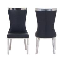 China Luxury Chrome SS Dining Chairs softness Upholstered Dining Room Chair for sale