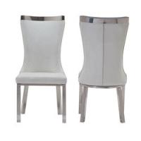 China Luxury Chrome SS Dining Chairs softness Upholstered Dining Room Chair for sale