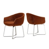 China Fabric 0.22cbm Luxury Dining Table Chairs 54x64x92cm Nordic Style for sale