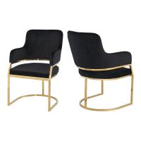 China Metal Frame 54x58x84cm European Style Dining Chair 10kg with flannel seat cushion for sale