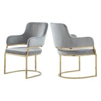 China Metal Frame 54x58x84cm European Style Dining Chair 10kg with flannel seat cushion for sale