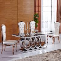 China White Modern Crystal PU Leather Dining Chairs 10.5kg 201 Stainless Steel frame for sale
