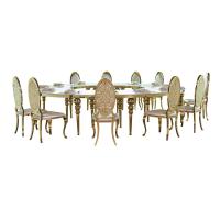 China Half Marble SS Steel Furniture Round C Shaped 0.76m3 Golden Stainless Steel Table for sale