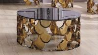 China Round Dia 100cmx45cm  SS Coffee Table for Italian Contemporary Living Room for sale