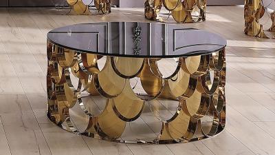 China Round Dia 100cmx45cm  SS Coffee Table for Italian Contemporary Living Room for sale