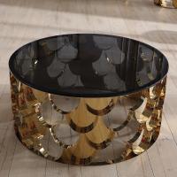 China Round Dia 100cmx45cm  SS Coffee Table for Italian Contemporary Living Room for sale