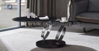 China Home Office 0.16cbm SS Coffee Table Gold Base Sinter Stone top for sale