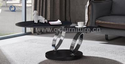 China Home Office 0.16cbm SS Coffee Table Gold Base Sinter Stone top for sale