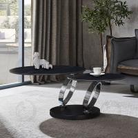 China Home Office 0.16cbm SS Coffee Table Gold Base Sinter Stone top for sale