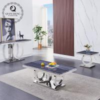 China Marble OEM Stainless Steel Side Tables Square 60x60 Mirror Side Tables for sale