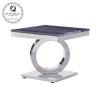 China Marble OEM Stainless Steel Side Tables Square 60x60 Mirror Side Tables for sale