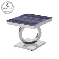 China Marble OEM Stainless Steel Side Tables Square 60x60 Mirror Side Tables for sale