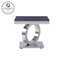 China Marble OEM Stainless Steel Side Tables Square 60x60 Mirror Side Tables for sale