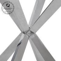 China 5 15mm Stainless Steel Side Tables For Living Room 35kg Modern glass top for sale
