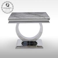 China Qiancheng 24x24inch Sofa Side End Table 20mm Modern Marble Side Table for sale