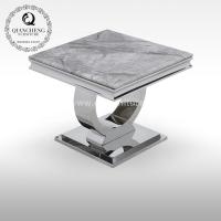 China Qiancheng 24x24inch Sofa Side End Table 20mm Modern Marble Side Table for sale