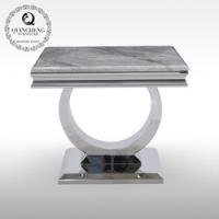 China Qiancheng 24x24inch Sofa Side End Table 20mm Modern Marble Side Table for sale
