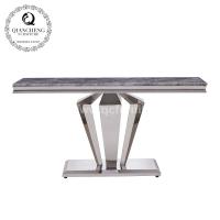 China OEM 140x45x75cm Metal Marble Top Console Table For Living Room for sale