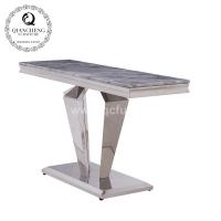 China OEM 140x45x75cm Metal Marble Top Console Table For Living Room for sale