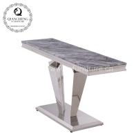 China OEM 140x45x75cm Metal Marble Top Console Table For Living Room for sale