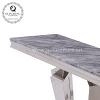 China OEM 140x45x75cm Metal Marble Top Console Table For Living Room for sale
