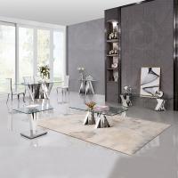 China Modern 51kg SS Console Table 160cmx45cmx75cm Canada Style Glass top for sale