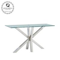 China Steady 0.52CBM Italian Style Console Table Glass Top 12mm For Home for sale