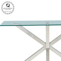 China Steady 0.52CBM Italian Style Console Table Glass Top 12mm For Home for sale